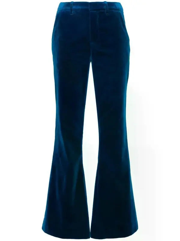 Zadig&Voltaire Flared Velvet Trousers - Blue