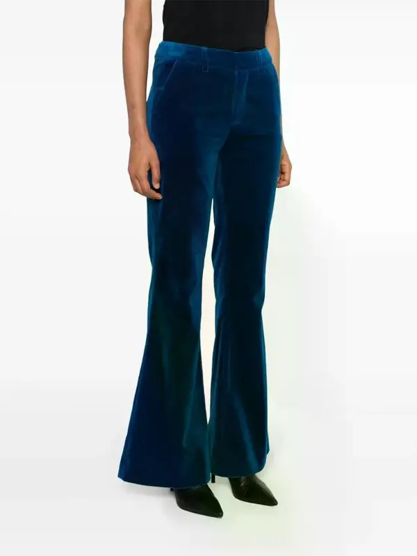 Zadig&Voltaire Flared Velvet Trousers - Blue