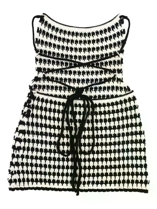 Giuseppe Di Morabito Crochet Check Dress