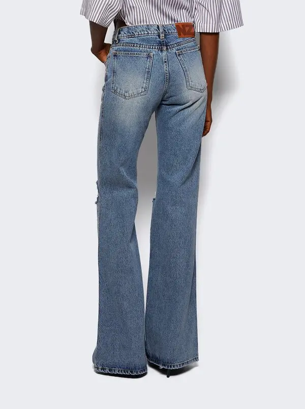 Natasha Zinko Distressed Knees Flared Jeans