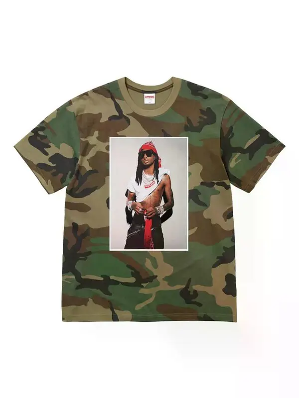 Supreme Stadium Playboi Carti Camo T-shirt - Green