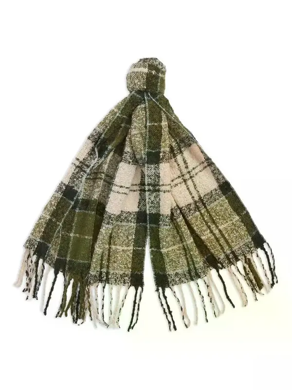Barbour Check-print Scarf And Beanie Set
