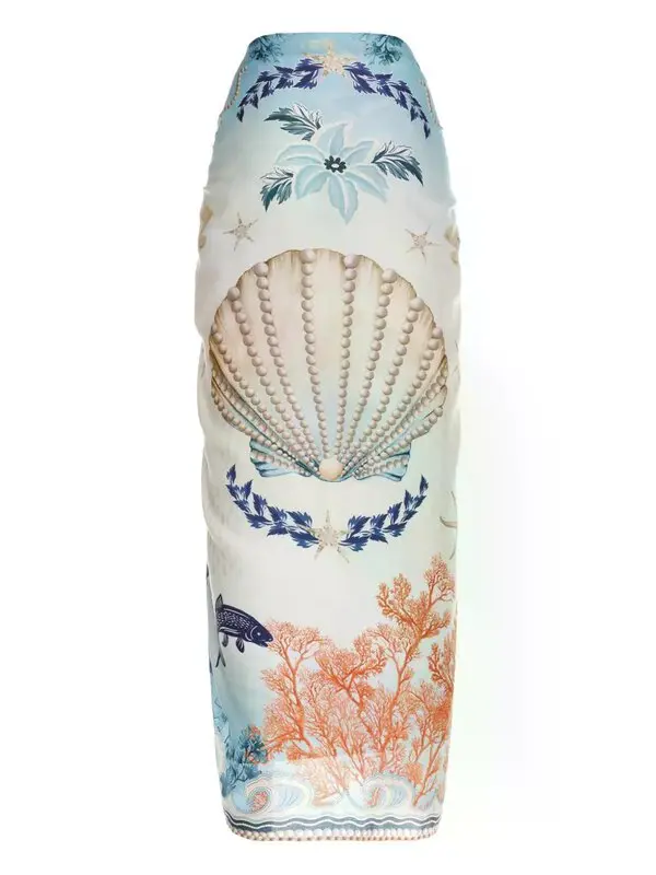 Agua Bendita Seashell-print Sarong