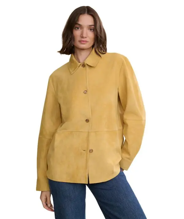 Jenni Kayne Suede Lennox Shacket - Honey