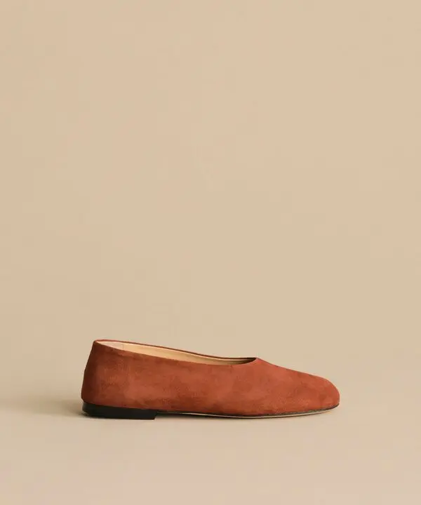 Jenni Kayne Suede Elodie Flat - Saddle