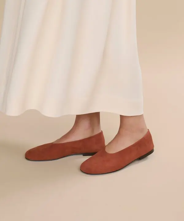 Jenni Kayne Suede Elodie Flat - Saddle