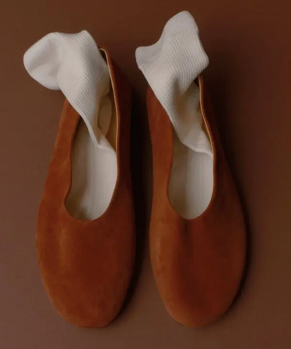 Jenni Kayne Suede Elodie Flat - Saddle
