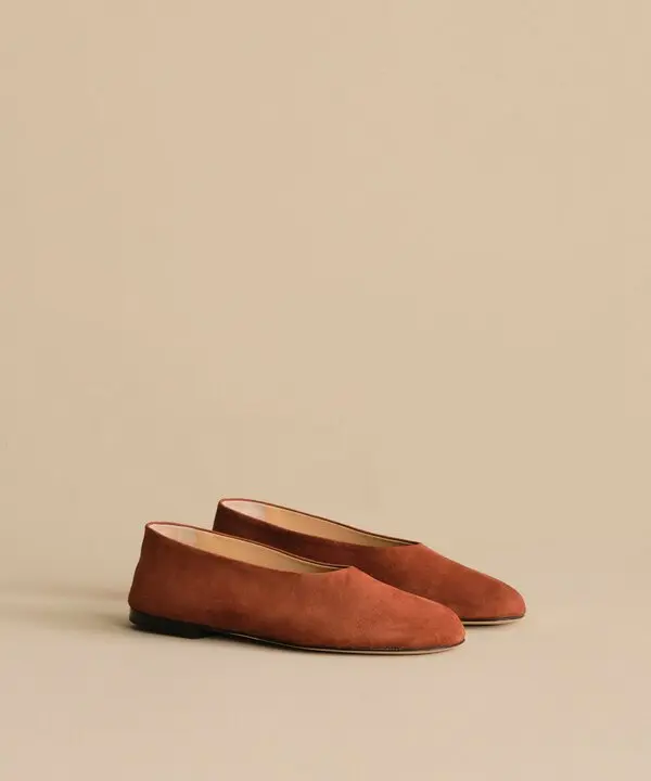 Jenni Kayne Suede Elodie Flat - Saddle