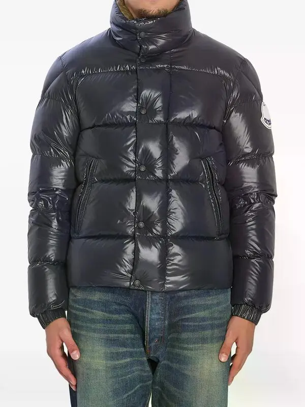 Moncler Buttoned-up Padded Jacket - Black