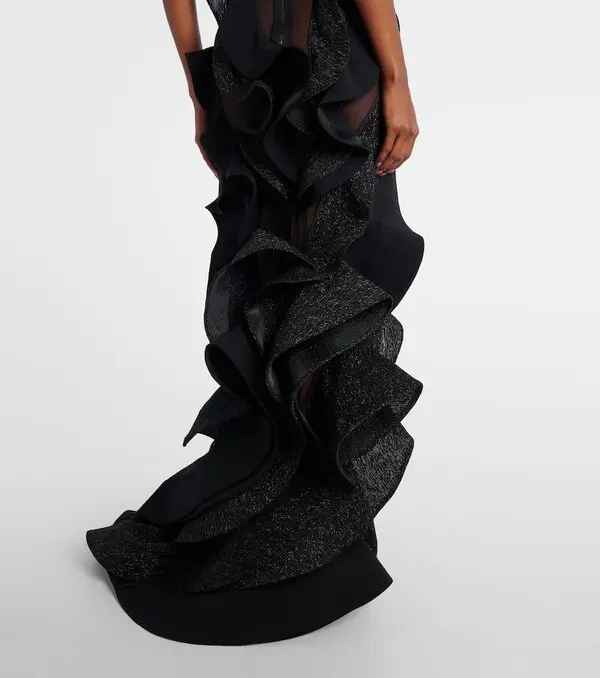 Maticevski Ellipsoid Wave Ruffled Gown