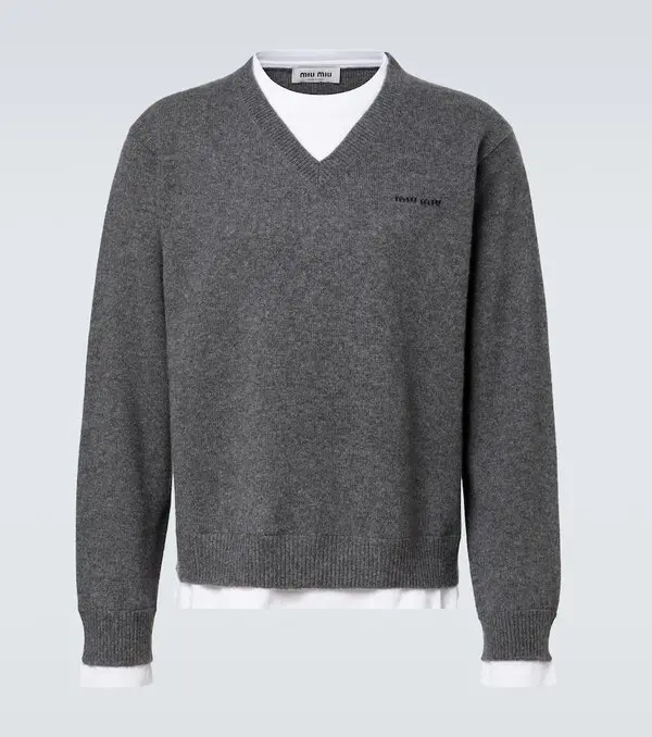 Miu Miu Cashmere Layered Sweater