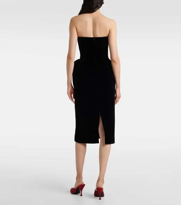 David Koma Velvet Bustier Dress
