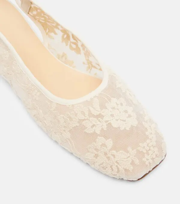 Magda Butrym Lace Slingback Flats