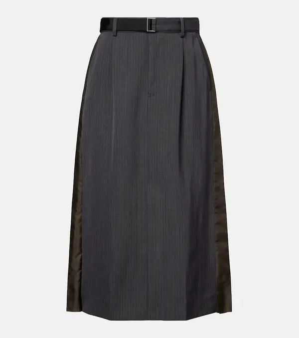 Sacai Paneled Midi Skirt