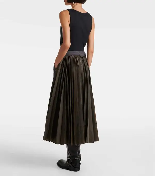 Sacai Paneled Midi Skirt