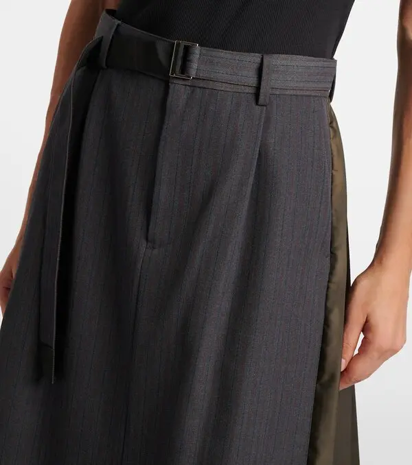 Sacai Paneled Midi Skirt