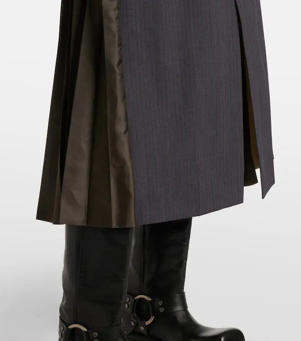 Sacai Paneled Midi Skirt