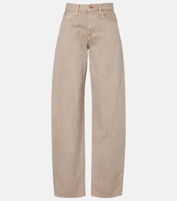 SLVRLAKE Tess High-rise Wide-leg Jeans - Beige