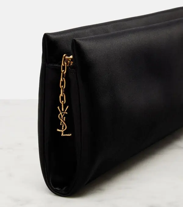 Saint Laurent Supple Satin Clutch