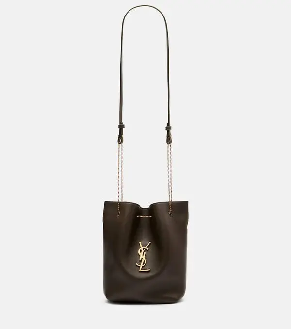 Saint Laurent Pochon Cassandre Leather Bucket Bag