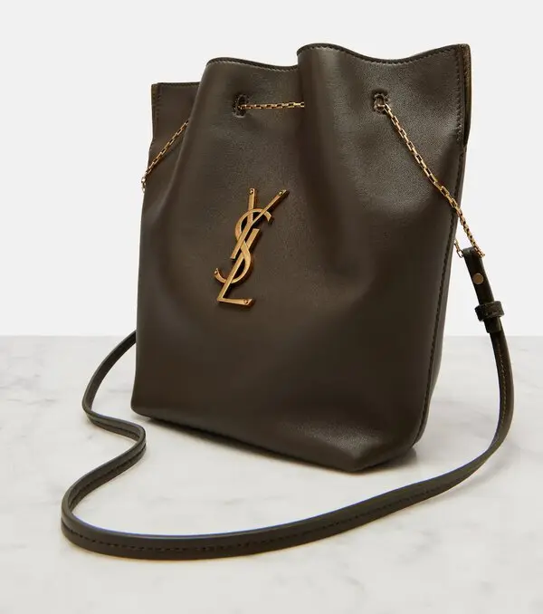 Saint Laurent Pochon Cassandre Leather Bucket Bag