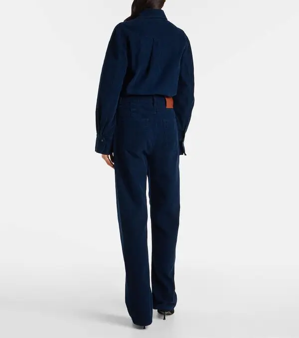 Victoria Beckham High-rise Cotton Corduroy Pants