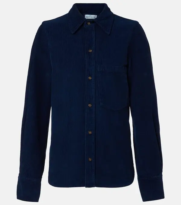 Victoria Beckham Cotton Corduroy Shirt - Blue