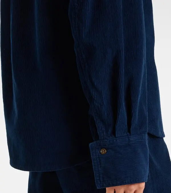 Victoria Beckham Cotton Corduroy Shirt - Blue