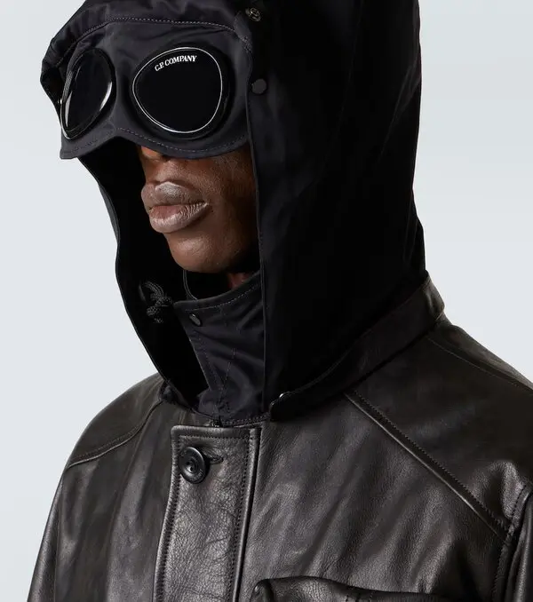 C.P. COMPANY Lens Leather Jacket