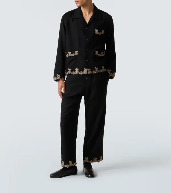 BODE Laurelist Wool Flannel Pants