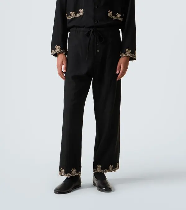 BODE Laurelist Wool Flannel Pants