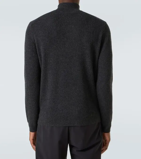 Bogner Derek 1 Wool And Cashmere Quarter Zip Sweater - Grey