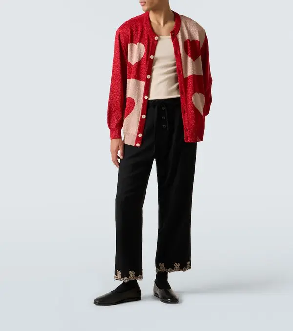 BODE Lamé Jacquard Cardigan