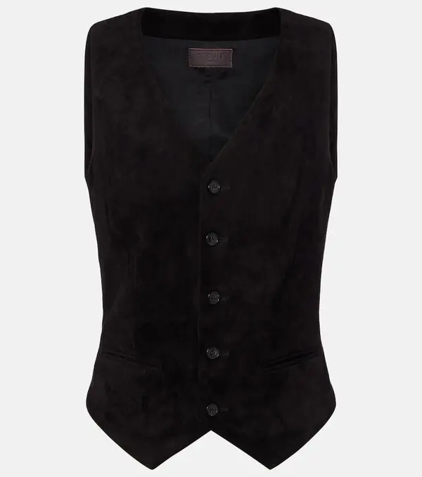 Stouls Capone Suede Vest - Black