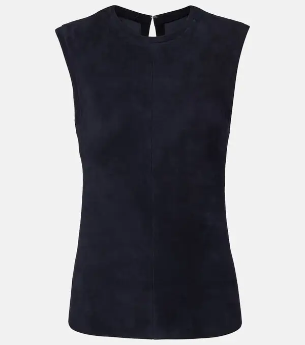 Stouls Miuccia Suede Top - Blue