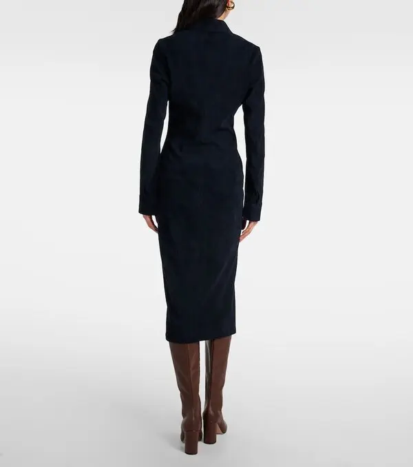 Stouls Becky Suede Shirt Dress - Blue