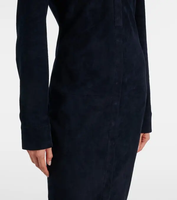Stouls Becky Suede Shirt Dress - Blue