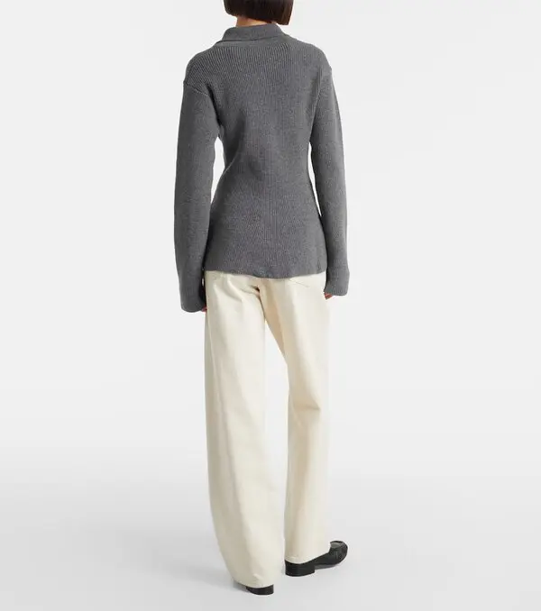 RÓHE Ribbed-knit Wool And Cashmere Cardigan