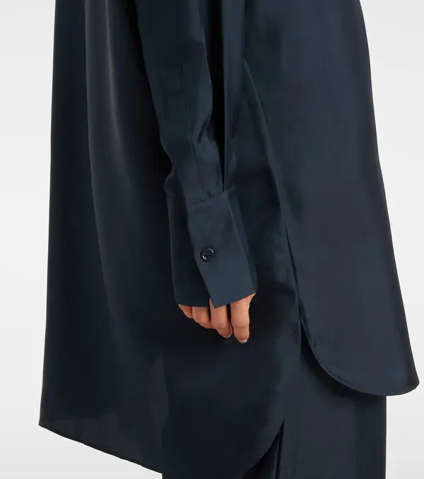 RÓHE Oversized Silk Satin Shirt