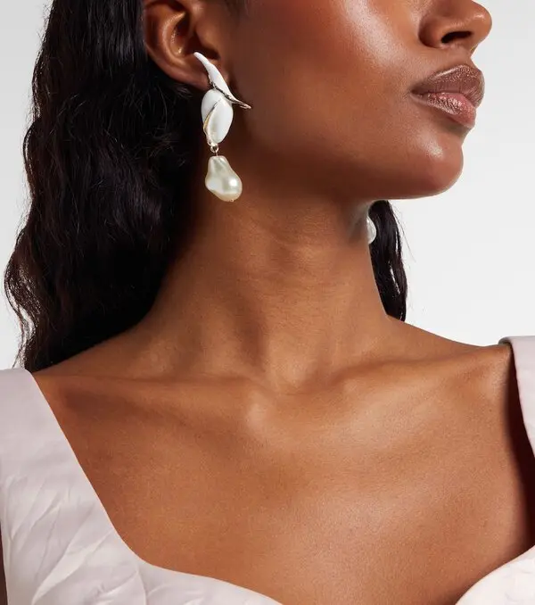 Erdem Mother-of-pearl Drop Earrings