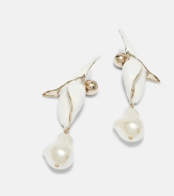 Erdem Mother-of-pearl Drop Earrings