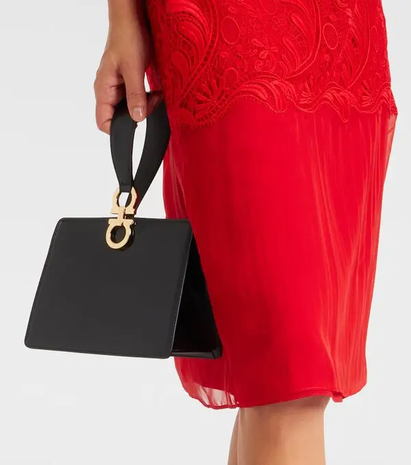 FERRAGAMO Small Patent Leather Clutch - Black