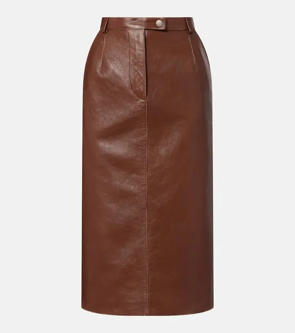 Prada Leather Pencil Skirt