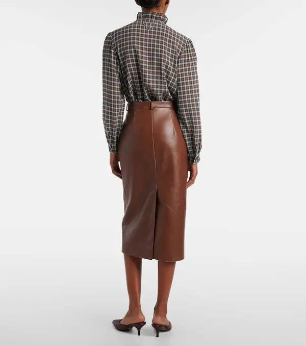 Prada Leather Pencil Skirt