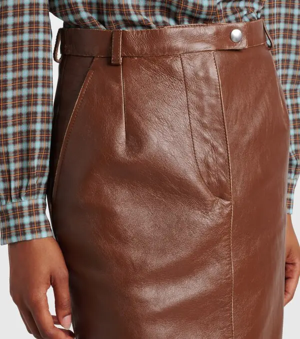 Prada Leather Pencil Skirt