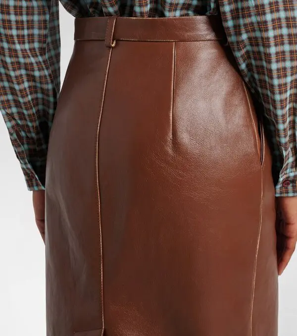Prada Leather Pencil Skirt