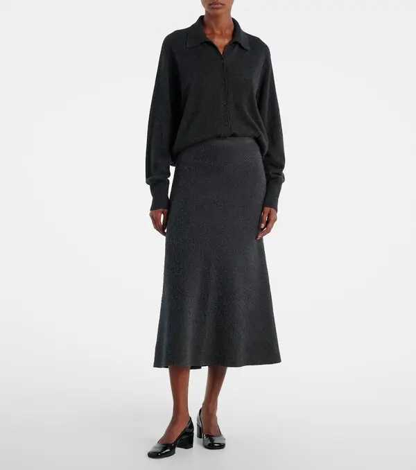 THE ROW Lian Cotton Midi Skirt