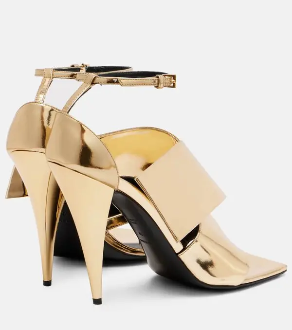 Givenchy Sliced Square 90 Patent Leather Sandals