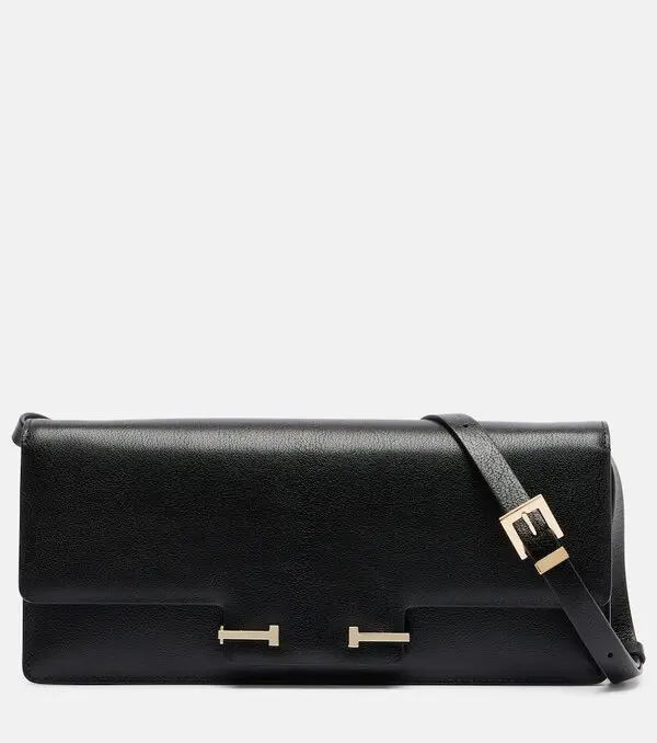 TOM FORD Double T Leather Shoulder Bag