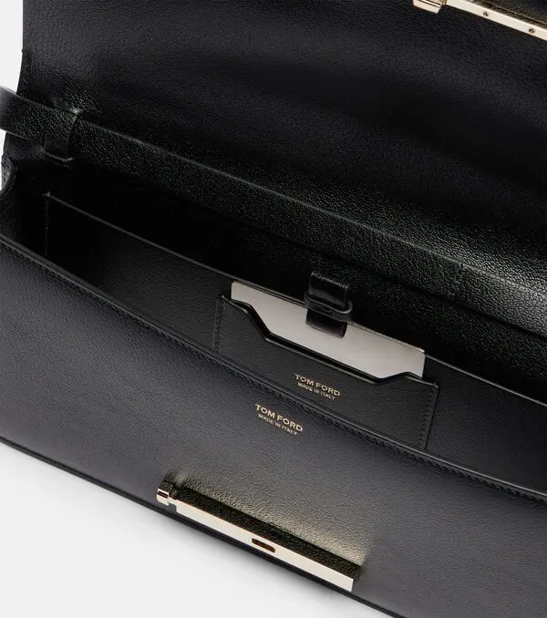 TOM FORD Double T Leather Shoulder Bag